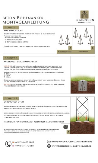 Bodenanker - Rosenbogen-Gartenkunst